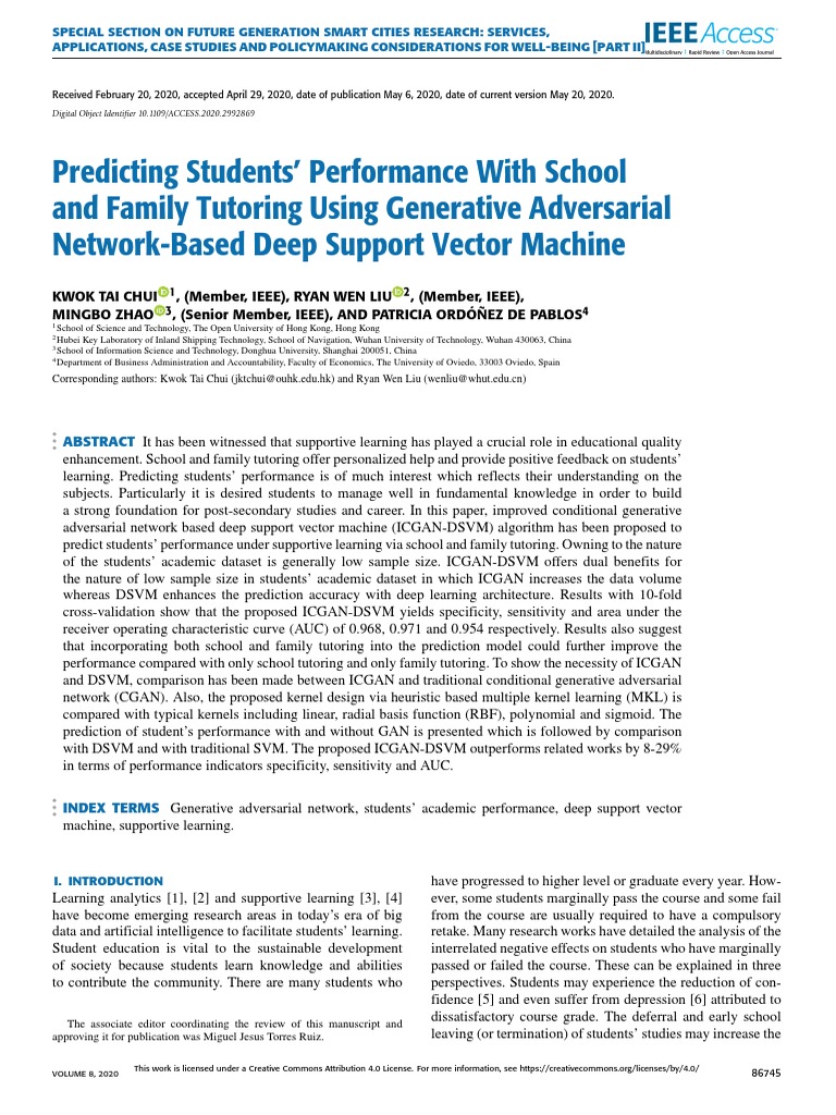 Smart Cities Research and Student Performance Prediction | PDF | Support Vector Machine ...