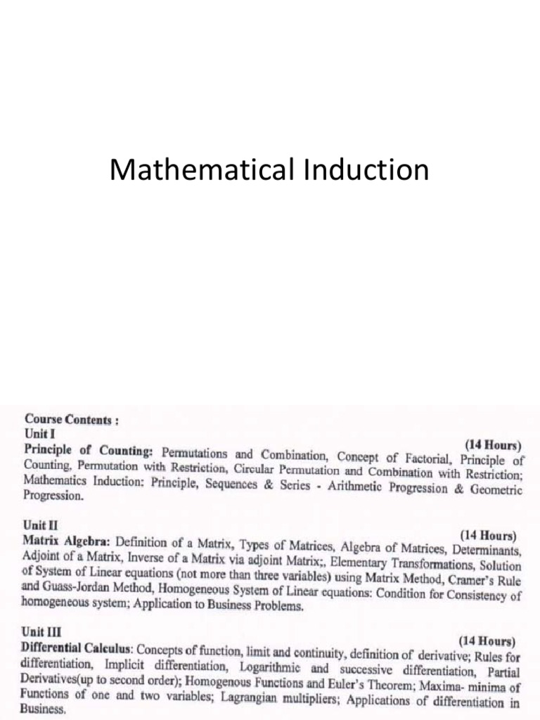 Mathematical Induction | PDF | Sequence | Summation