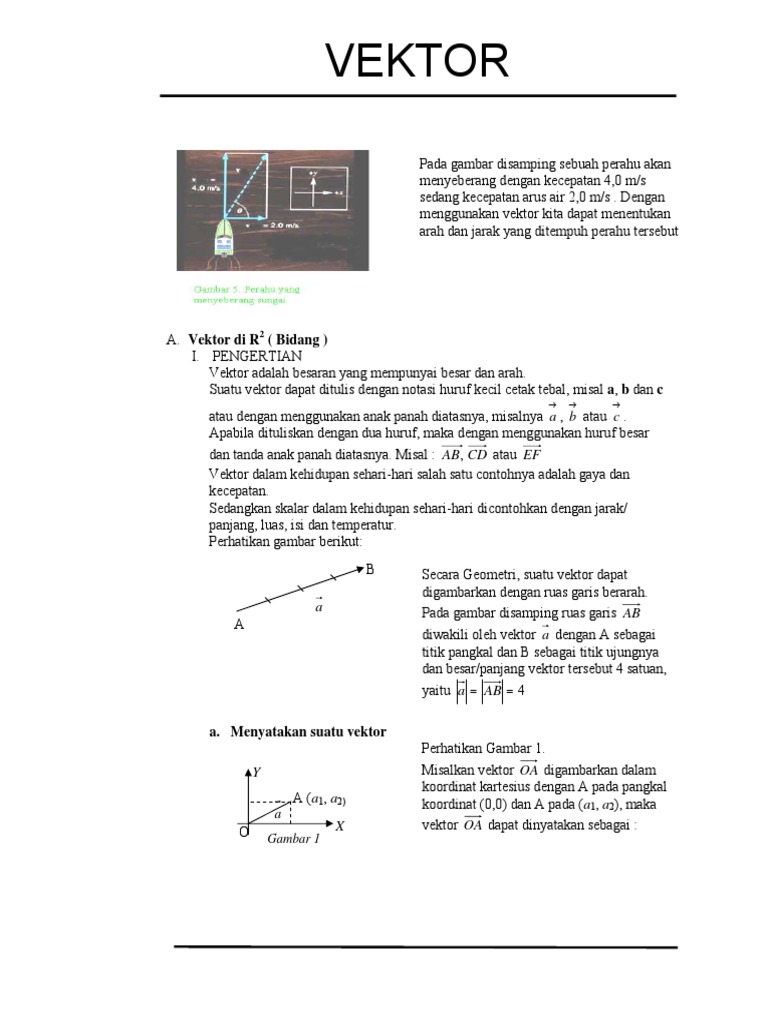 Modul Vektor (Pertemuan 1) | PDF
