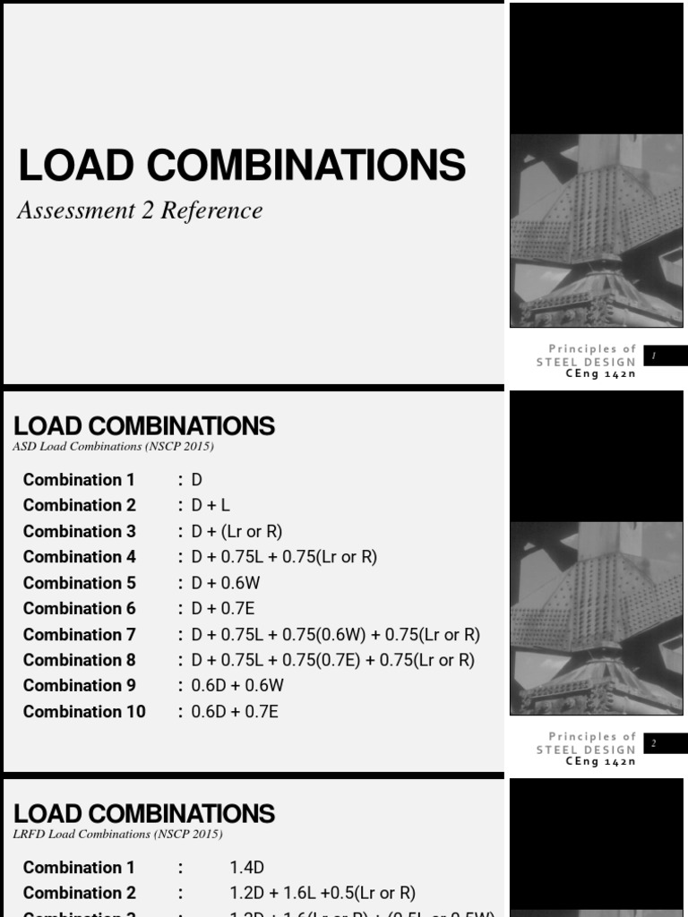 Load Combinations: Assessment 2 Reference | PDF