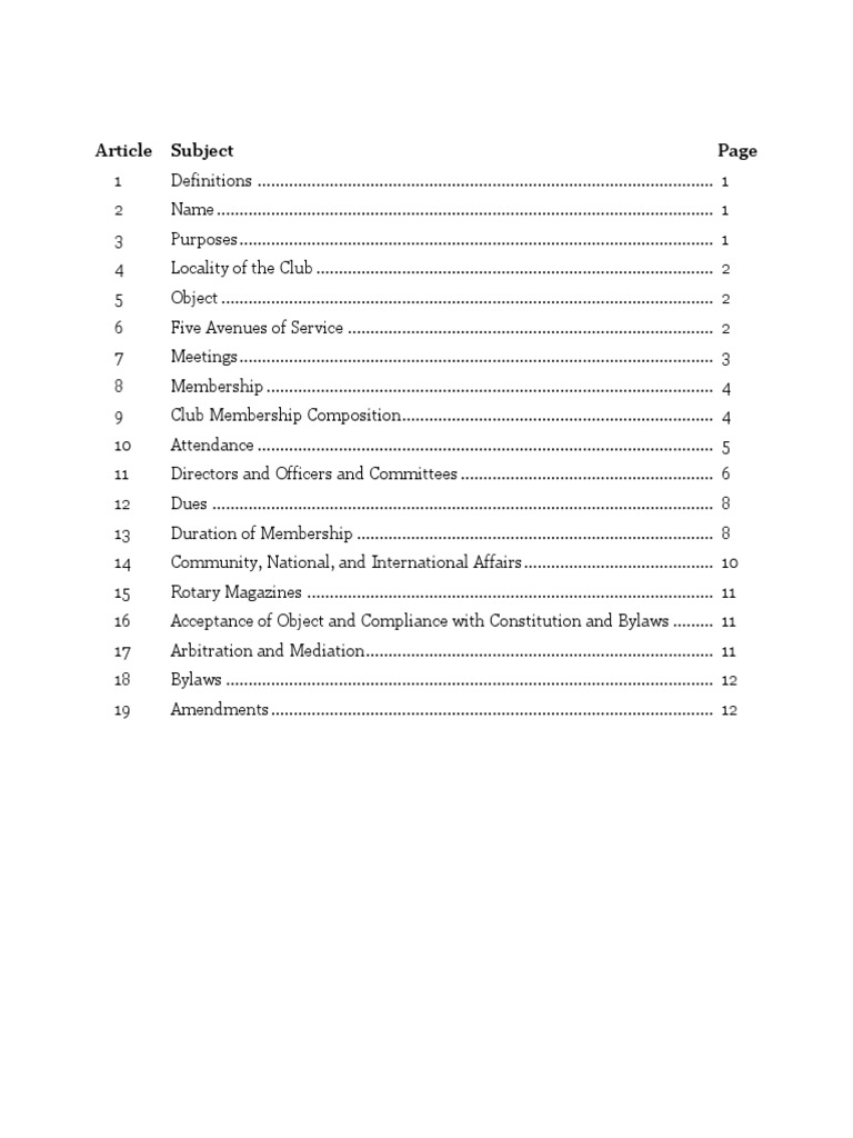 Rotary Constitution | Download Free PDF | Mediation | Arbitral Tribunal