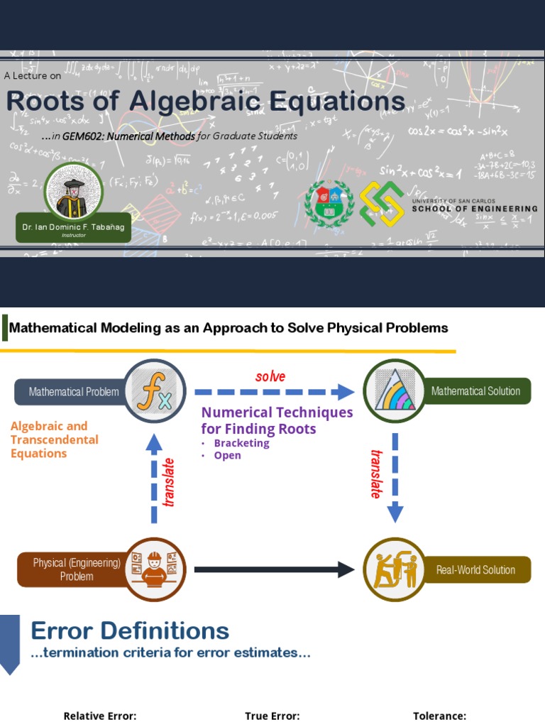 Roots of Equations | PDF | Numerical Analysis | Equations