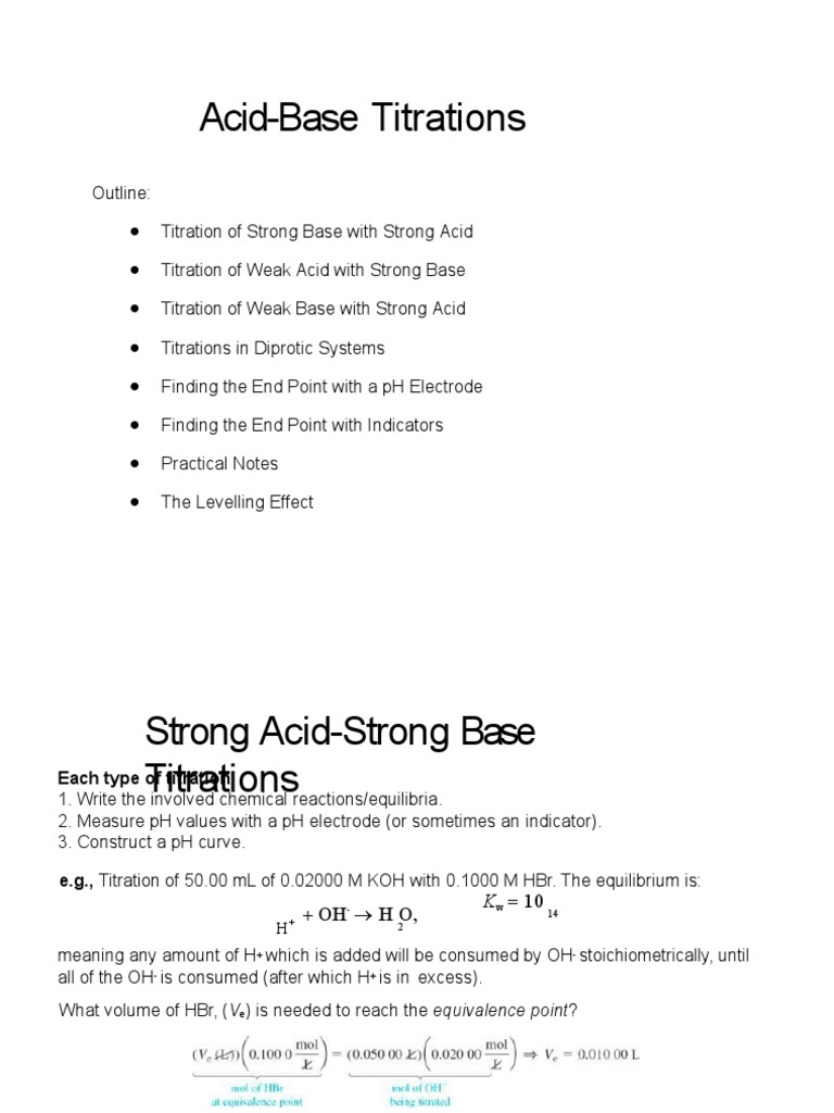 Acid-Base Titration Techniques | PDF | Titration | Chemistry