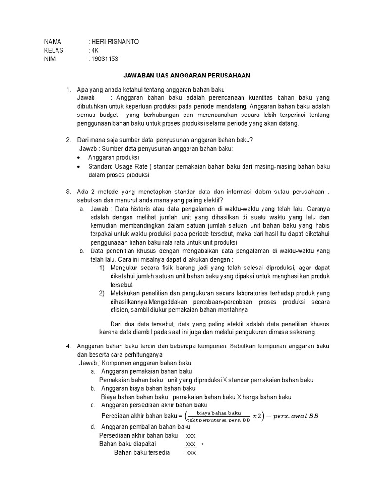 Angg Perusahaan - Heri Risnanto - 19031153 - 4K | PDF