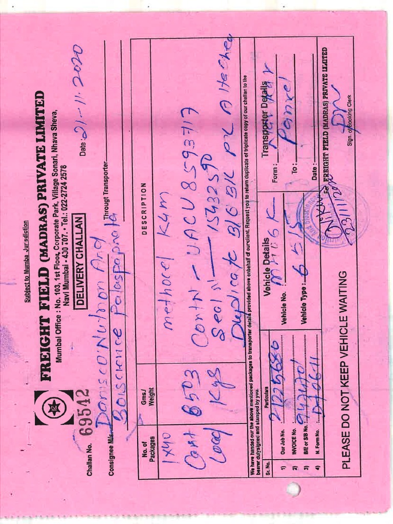 Inward Checklist & Document | PDF