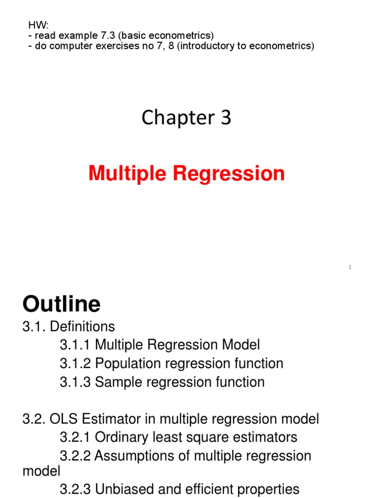 3 - Chapter3 | PDF | Coefficient Of Determination | Regression Analysis