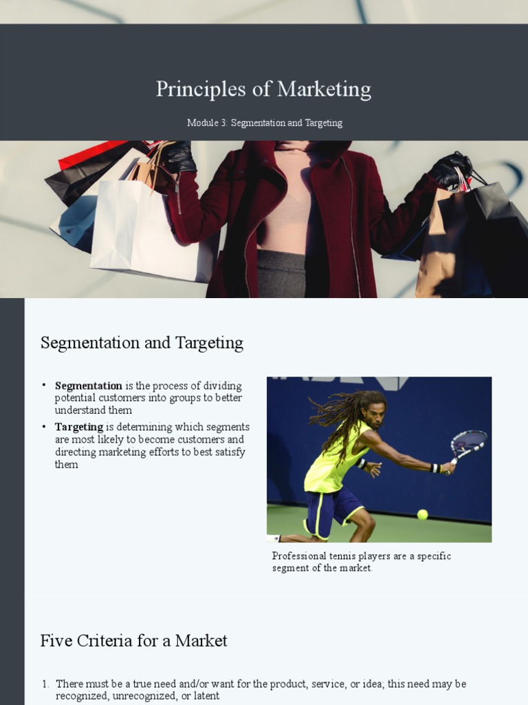 Principles of Marketing: Module 3: Segmentation and Targeting ...