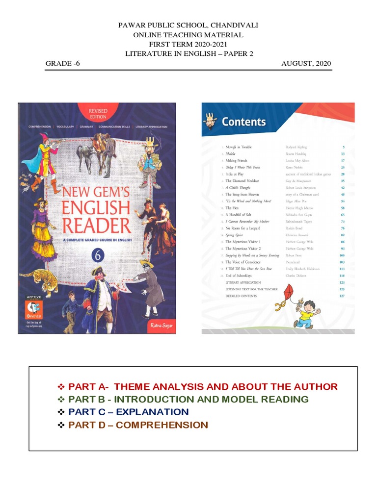 GR 6 English Literature The Hen | PDF | Saki
