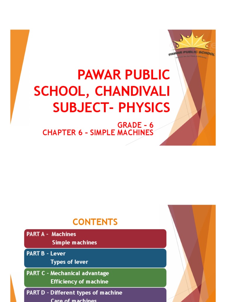 GR 6 Phy Chapter 6) Simple Machines | PDF | Lever | Machines