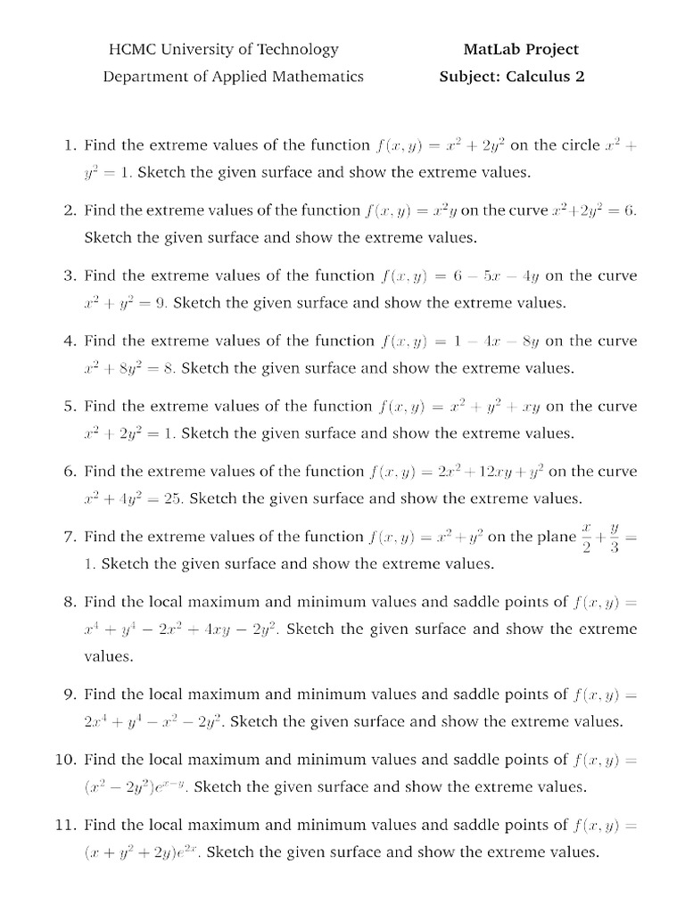 Matlab Project | PDF | Sphere | Maxima And Minima
