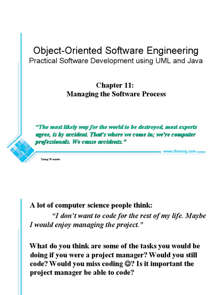 Object-Oriented Software Engineering: Practical Software Development Using UML and Java | PDF ...