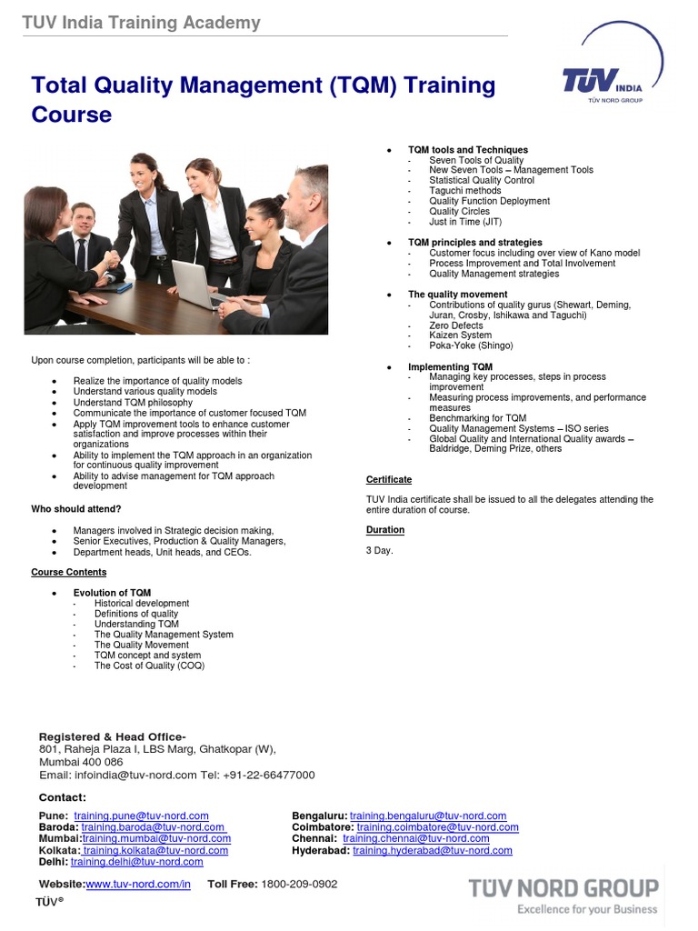 Total Quality Management TQM | PDF | Quality Management | Systems Thinking