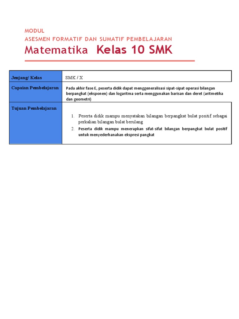 Asesmen Formatif Dan Sumatif | PDF