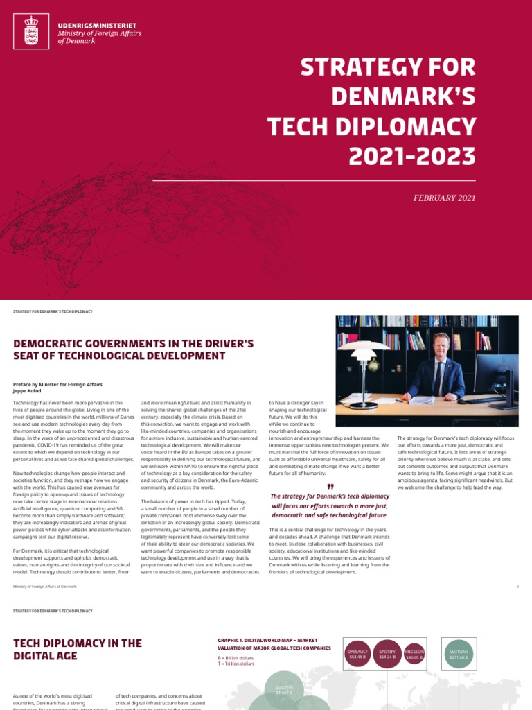 Strategy For Denmark'S Tech Diplomacy 2021-2023: February 2021 | PDF