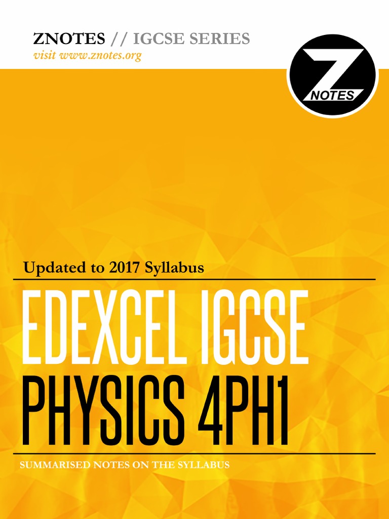 Edexcel Igcse Physics 4ph1 Theory | PDF | Force | Gases