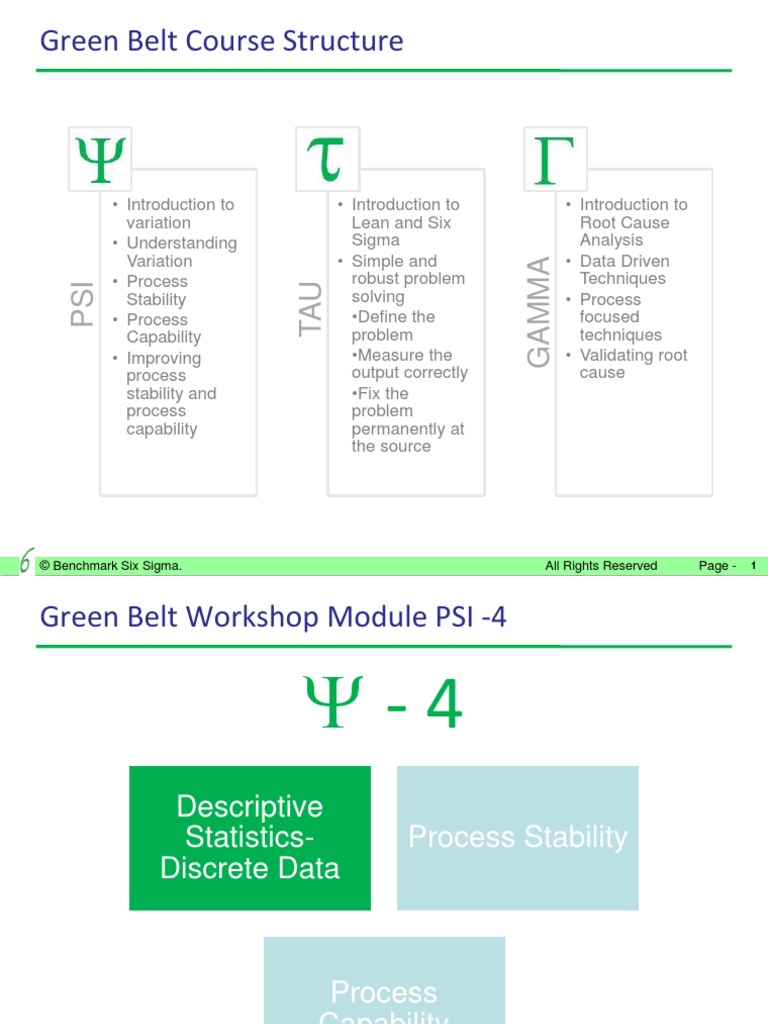 PSI 4 Course Material v2.1 | PDF | Six Sigma | Standard Deviation