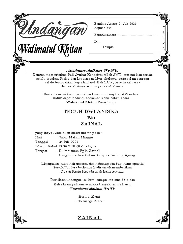 Undangan KIRIM DOA 07 | PDF