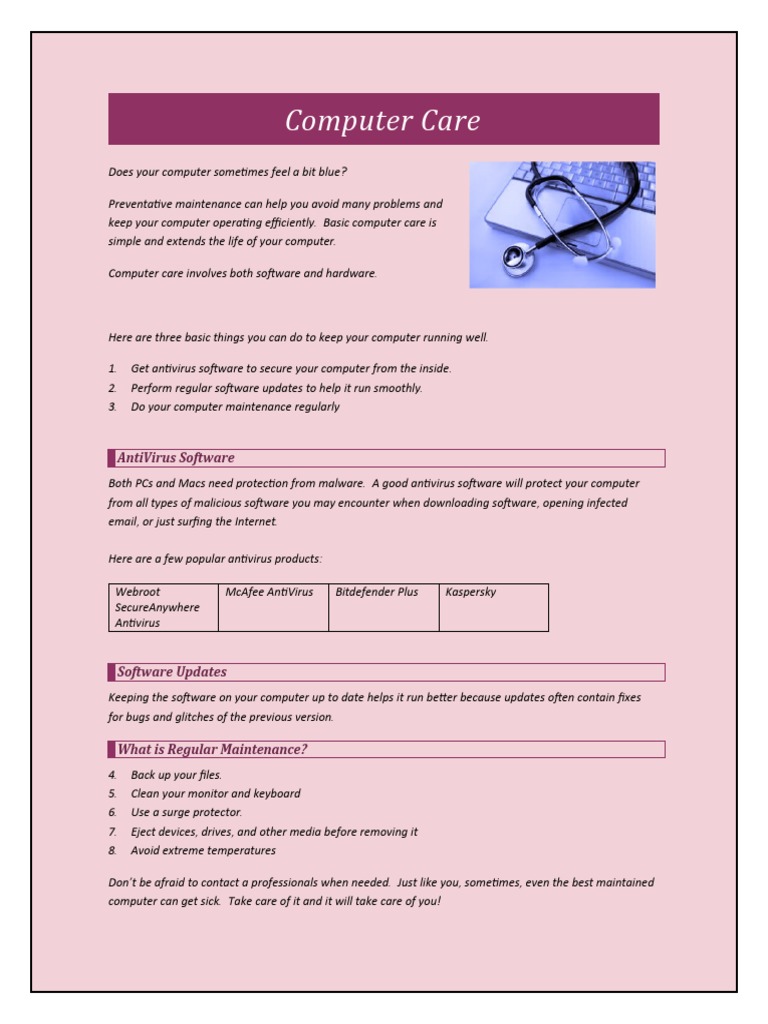 Computer Care | PDF