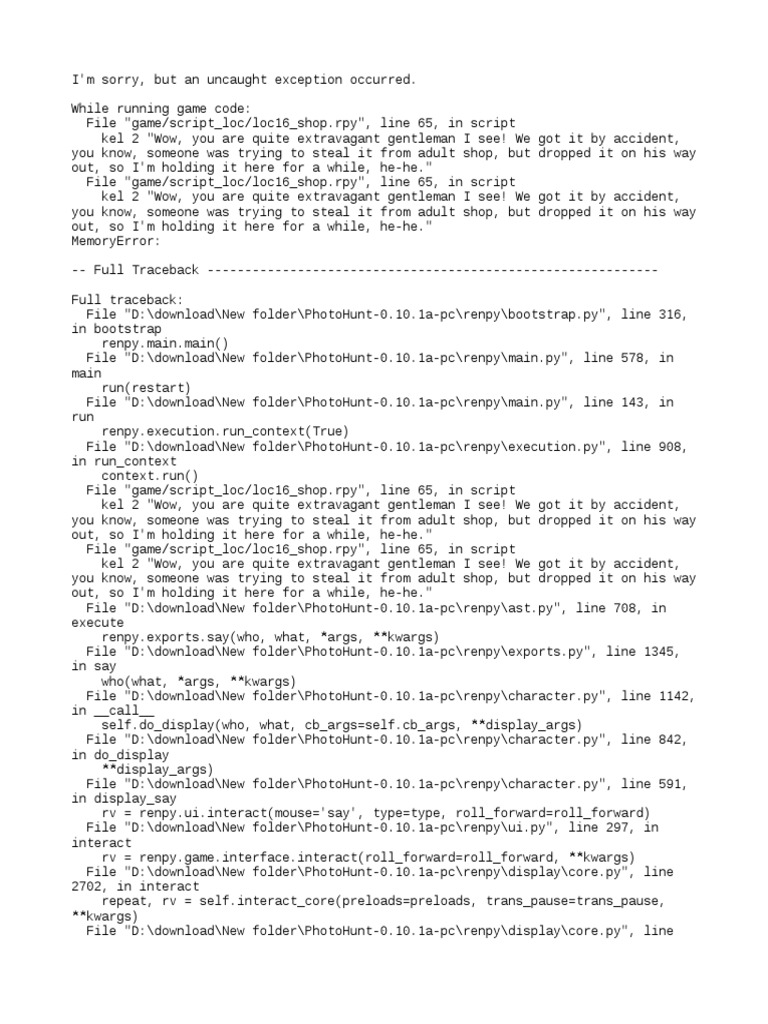 Traceback | PDF | Computing | Software
