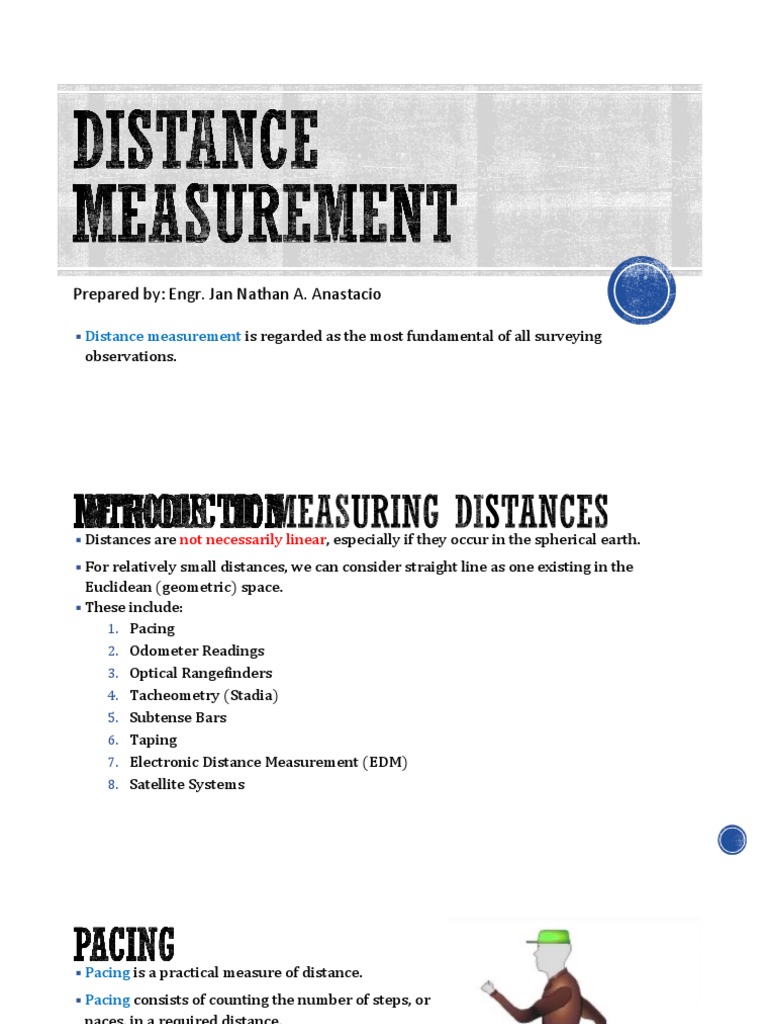 Distance Measurement Techniques in Surveying | PDF | Surveying | Minute ...