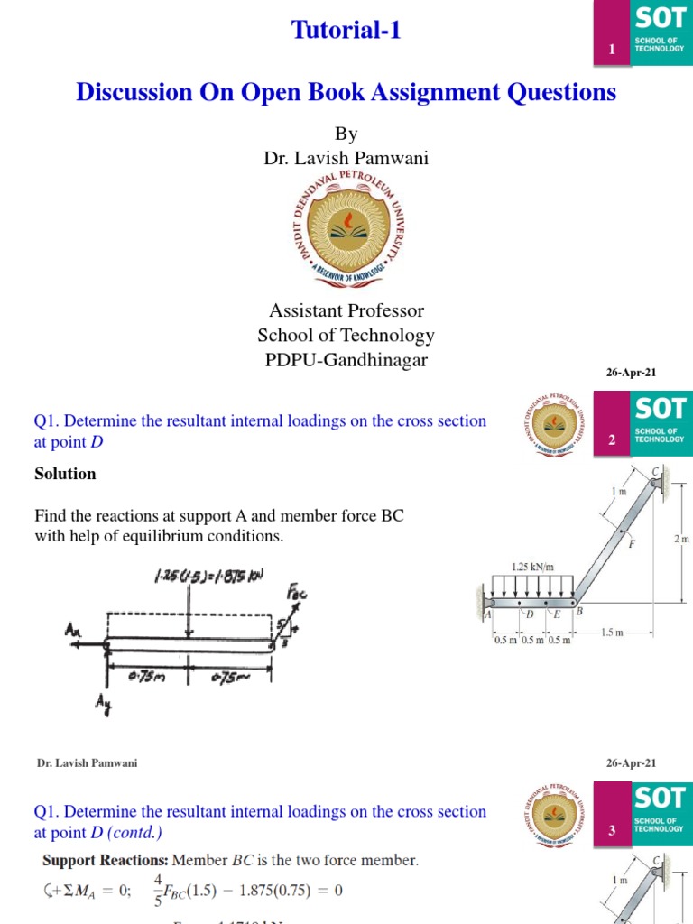 Open Book Assignment Solutions in Engineering | PDF | Stress (Mechanics ...