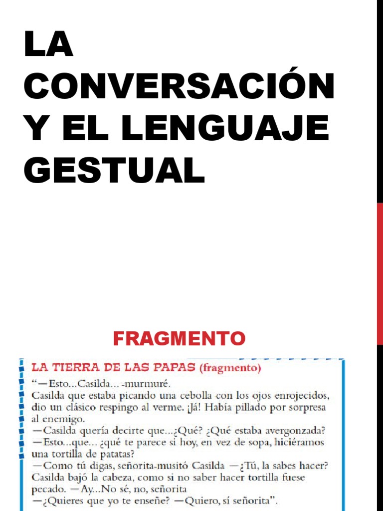 La Conversación y El Lenguaje Gestual | PDF