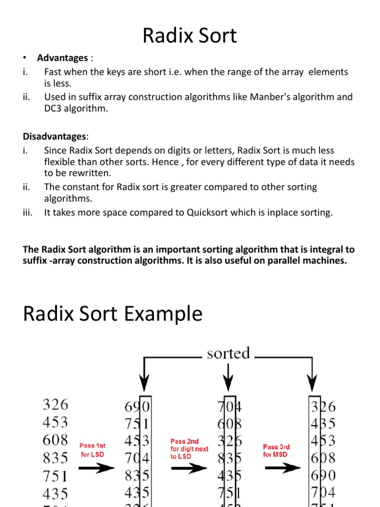 Radix, Bucket and Shell Sort | PDF