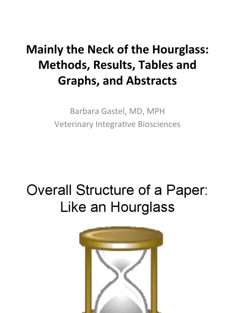 Methods, Results, Tables and Figures, and Abstracts - Minus Photos ...
