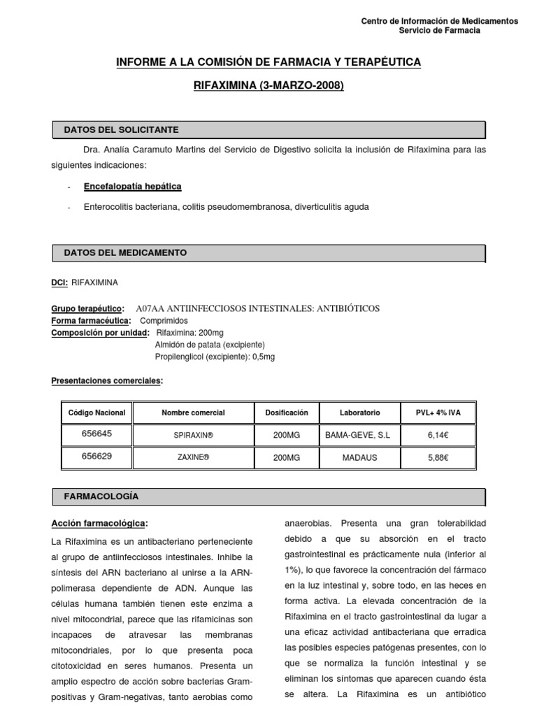Rifaximina | Prescription Drugs | Bacteria