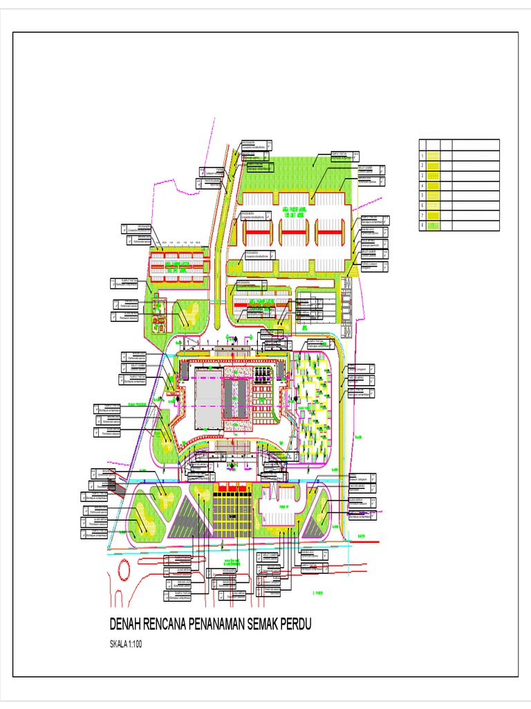 Denah Penanaman Semak Perdu | PDF