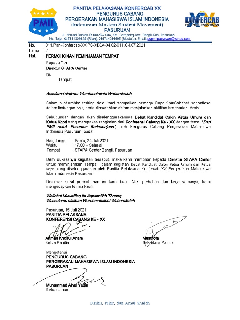 Surat Panitia | PDF