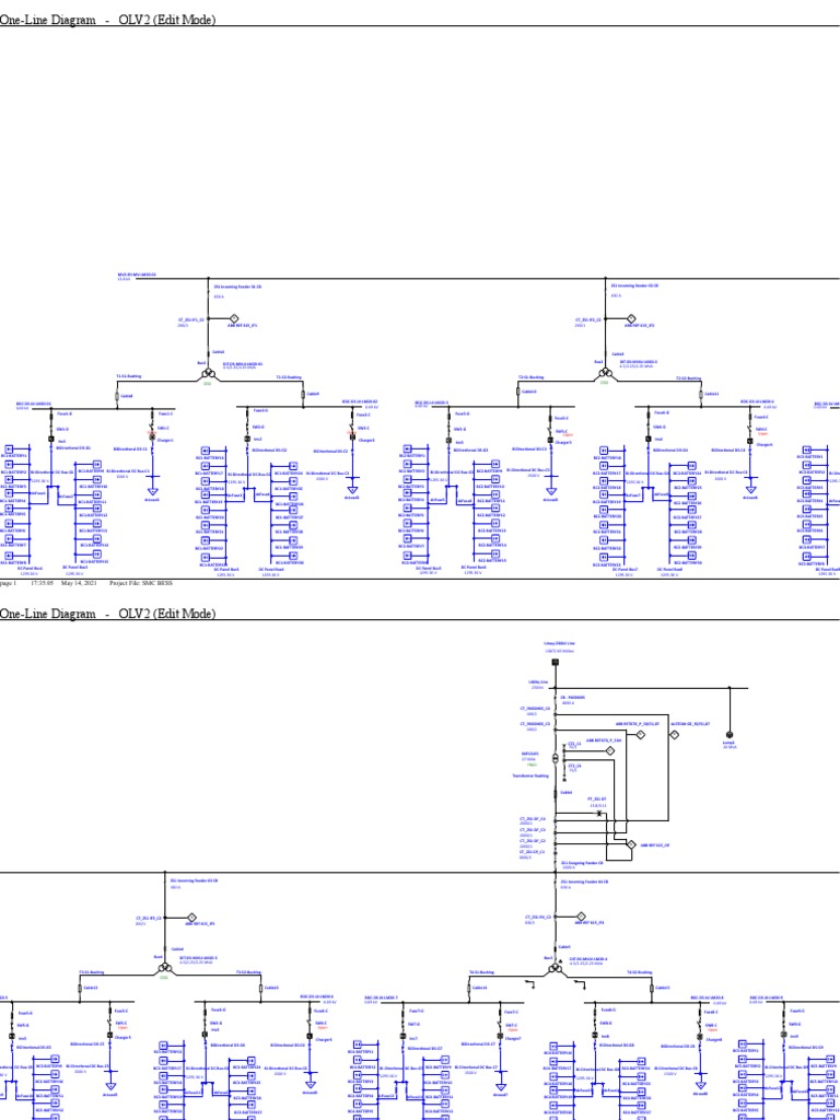 SMC BESS One-Line Diagram OLV2 | PDF | Power (Physics) | Electricity