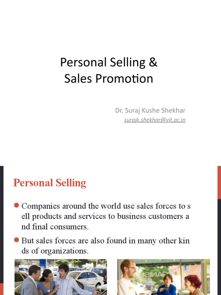 Personal Selling and Sales Promotion | PDF | Sales | Business
