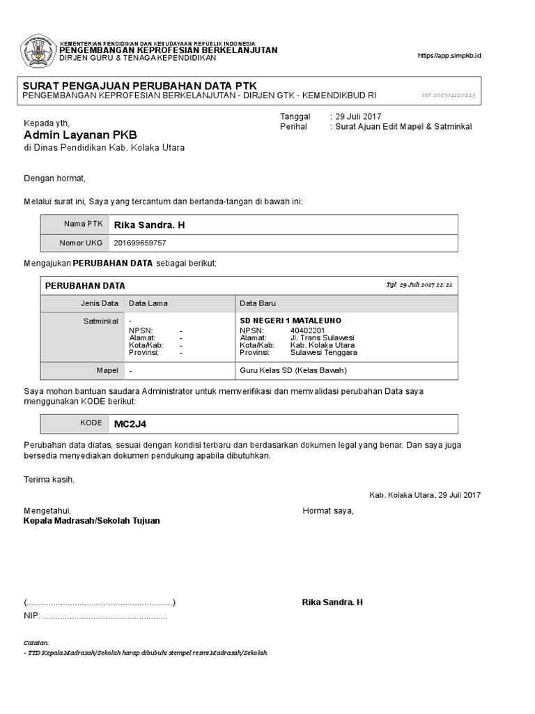 Https:/app Simpkb Id/gtk#!/profil | PDF