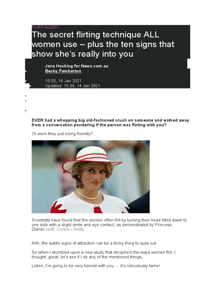 The Secret Flirting Technique ALL Women Use | PDF | Wellness