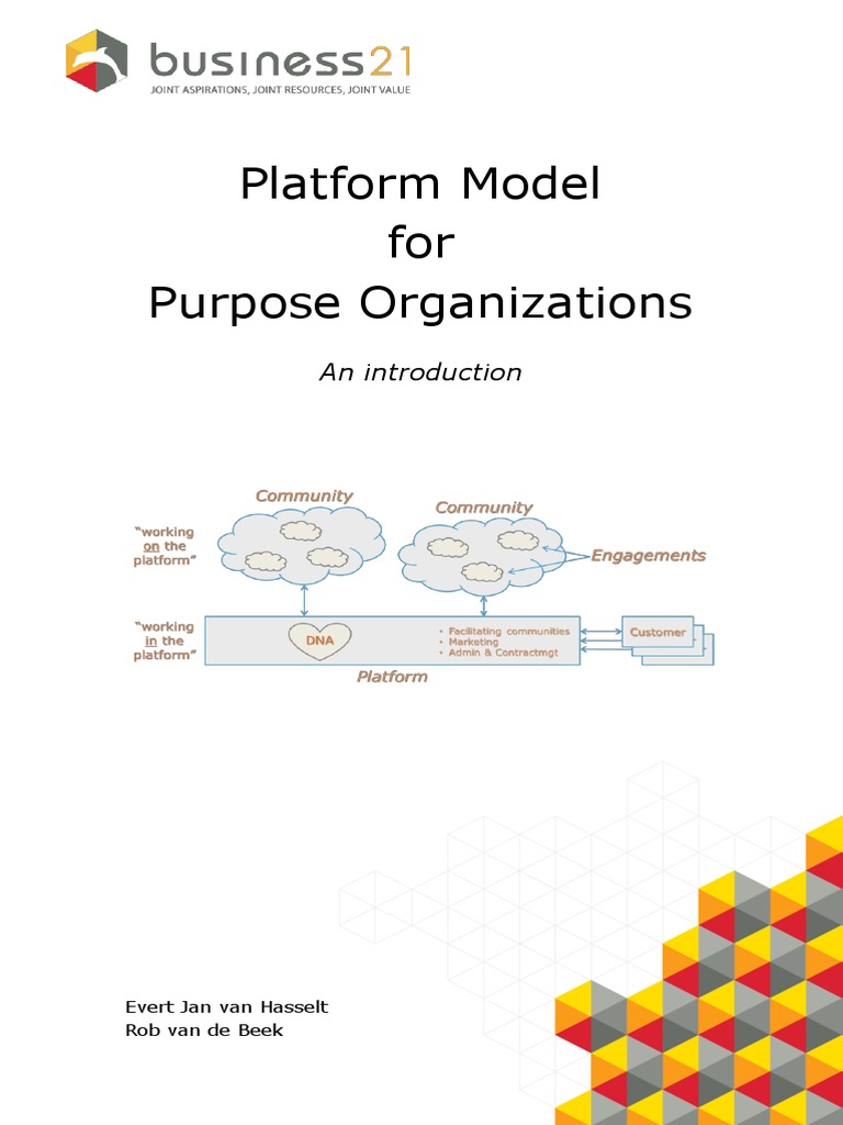 Platform Model for Purpose Organizations | PDF | Goal | Economies