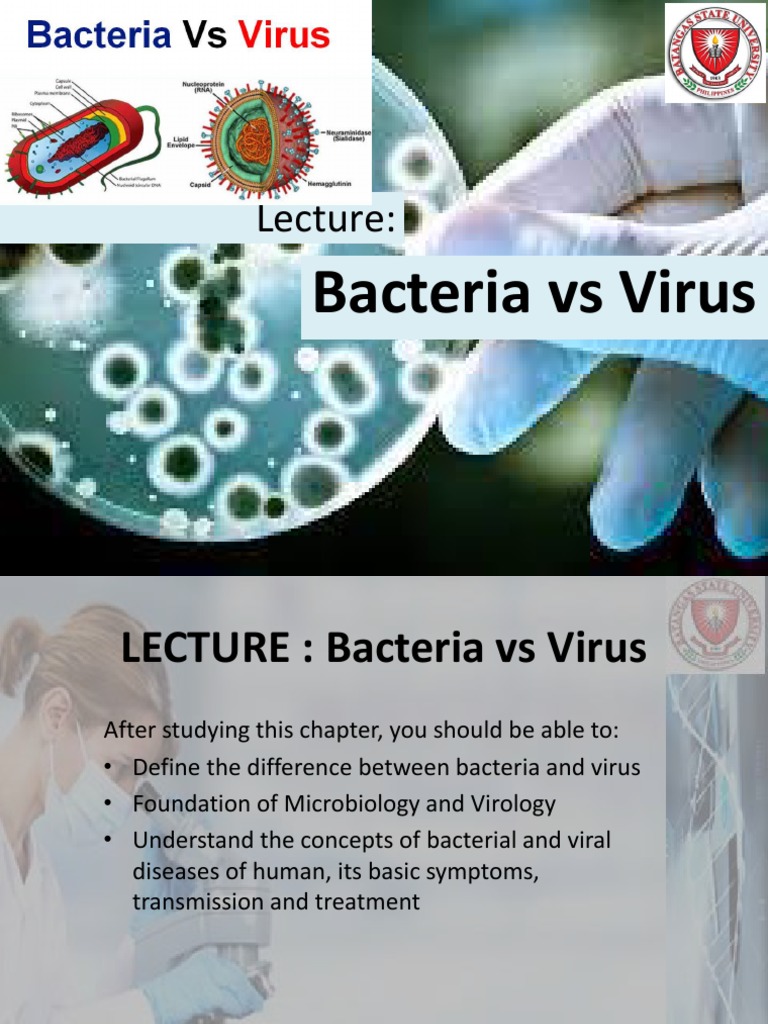 Lecture 2.1 - Bacteria Vs Virus | PDF | Virus | Pneumonia