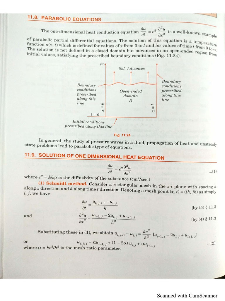 Solution of 1-D Heat Equation (Crank Nicholson Method) | PDF