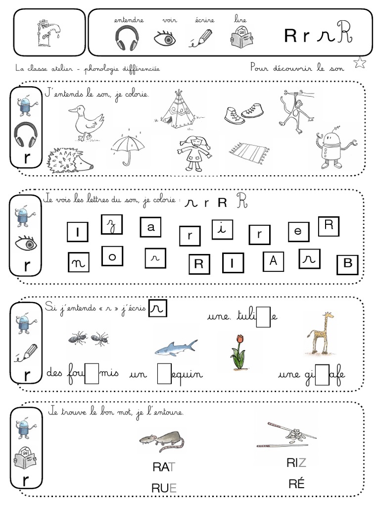 Phonologie : Atelier Son "R" | PDF