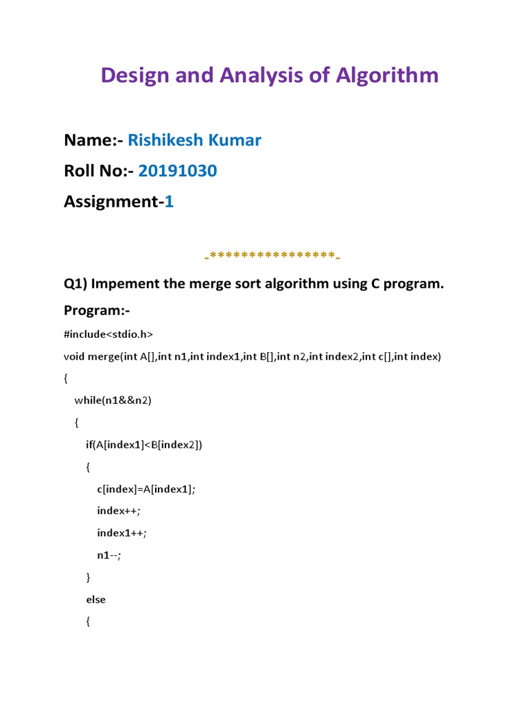 Lab Assignment Pdf Algorithms Algorithms And Data Structures