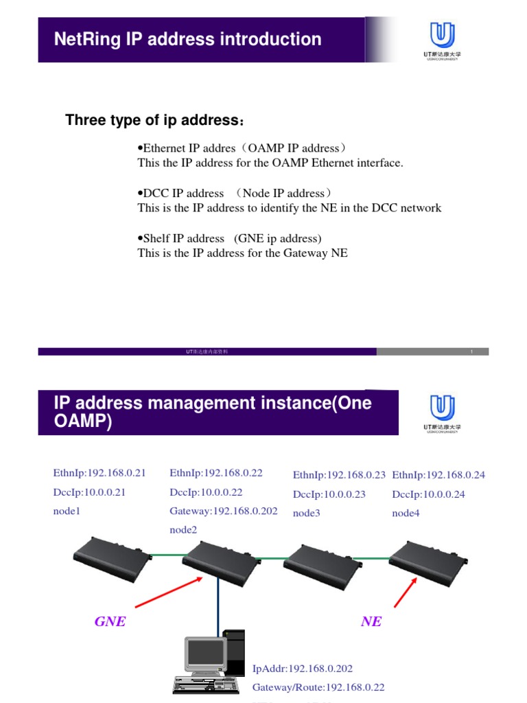 An Overview of Network Addressing and Management in the NetRing IP ...