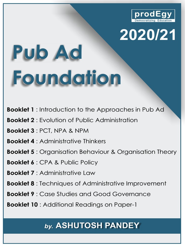 Pub Ad Foundation: Prodegy | PDF | Public Administration | System