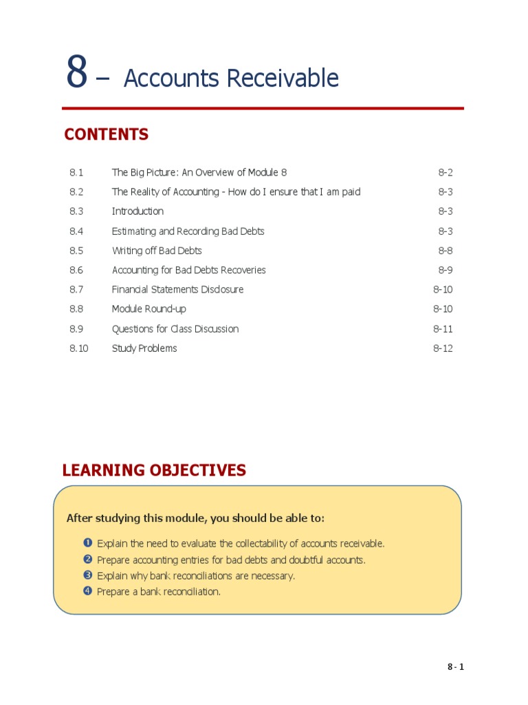 Accounts Receivable | PDF | Bad Debt | Debits And Credits