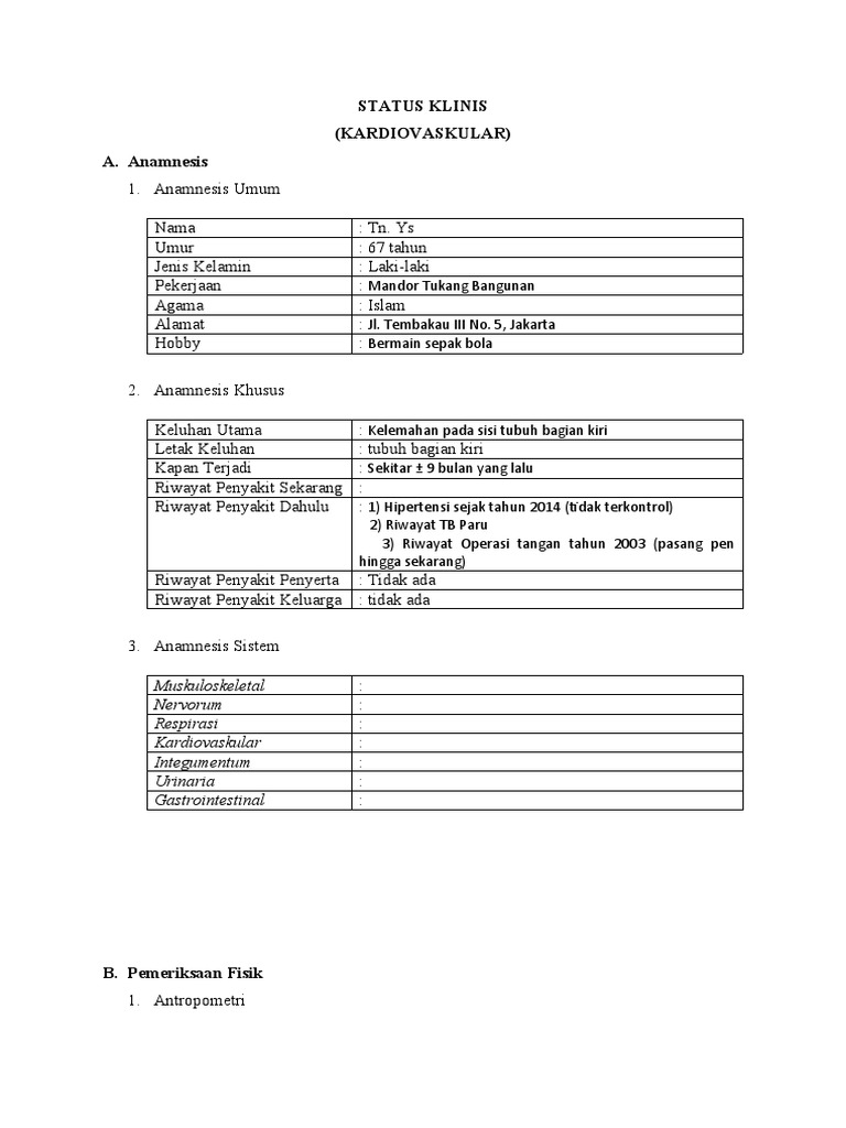 Status Klinis Kardiovaskular | PDF