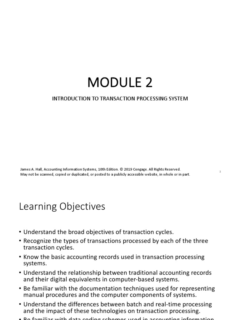 Module 2 Intro To Transaction Processing System | PDF | Databases ...