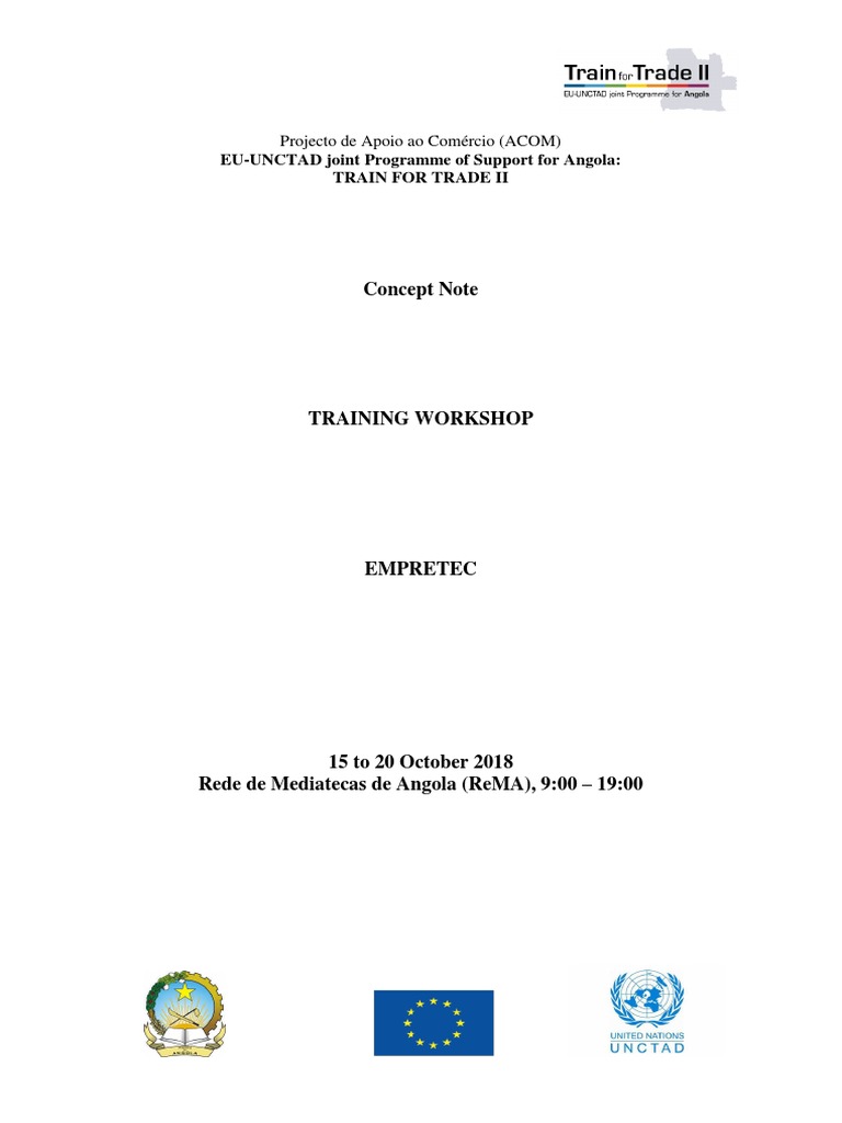 Empretec Training Workshop in Angola | PDF | Entrepreneurship | Consultant