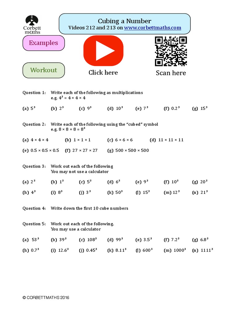 Cube Numbers PDF | Download Free PDF | Mathematics | Numbers