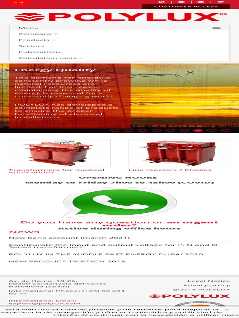 Polylux - Transformers, Autotransformers and Reactors | PDF