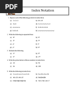 Year 9 Mathematics Indices Practice Test 1: Name | PDF
