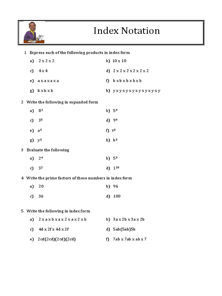1 Index Notation | PDF | Teaching Mathematics